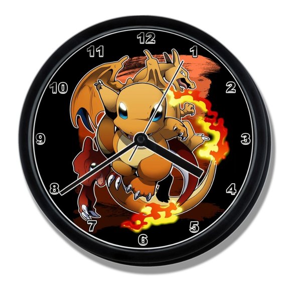 Clock | Wall Decor | Pokmon Charmander Charmeleon Charizard | Poshmark